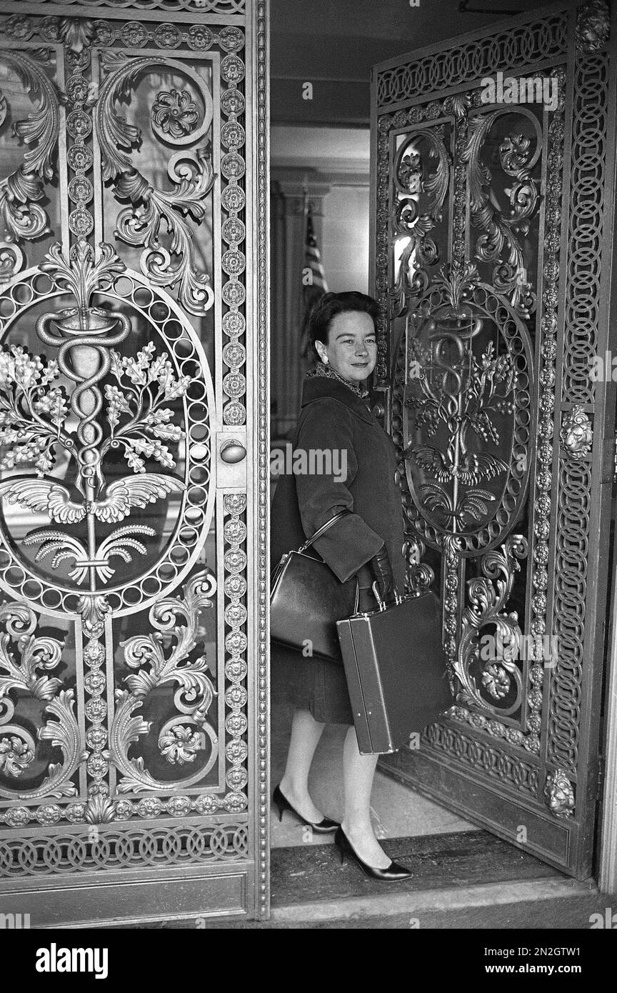 Jerrie Mock of Columbus, Ohio, who is planning to be the first woman to ...