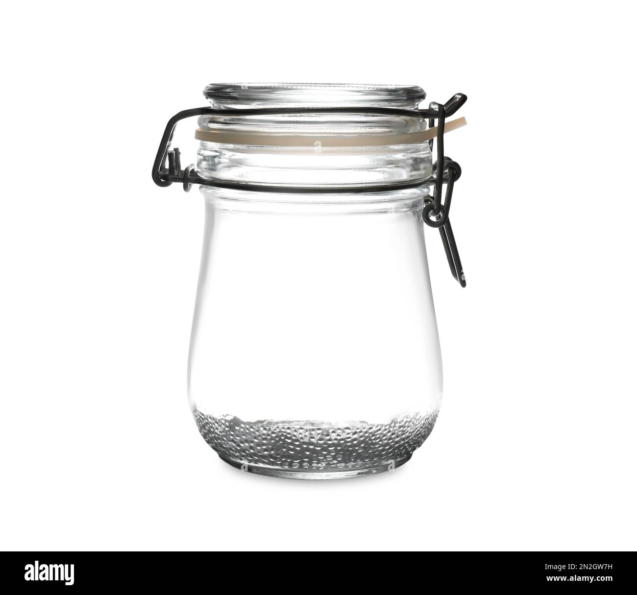 Closed empty glass jar isolated on white Stock Photo - Alamy