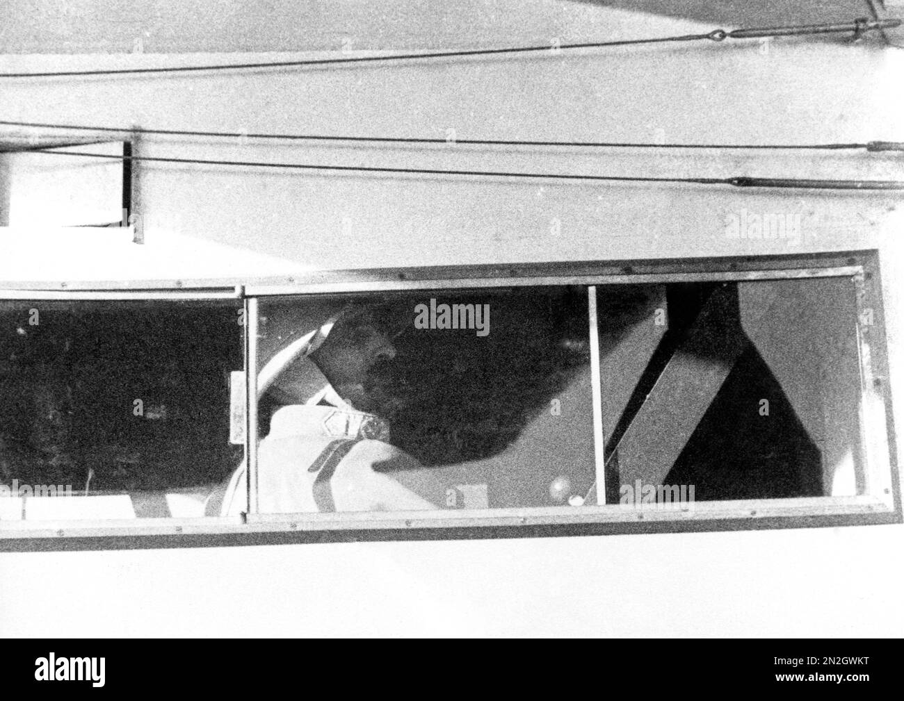 A picture of Emperor Haile Selassie seated in his royal plane ready to ...