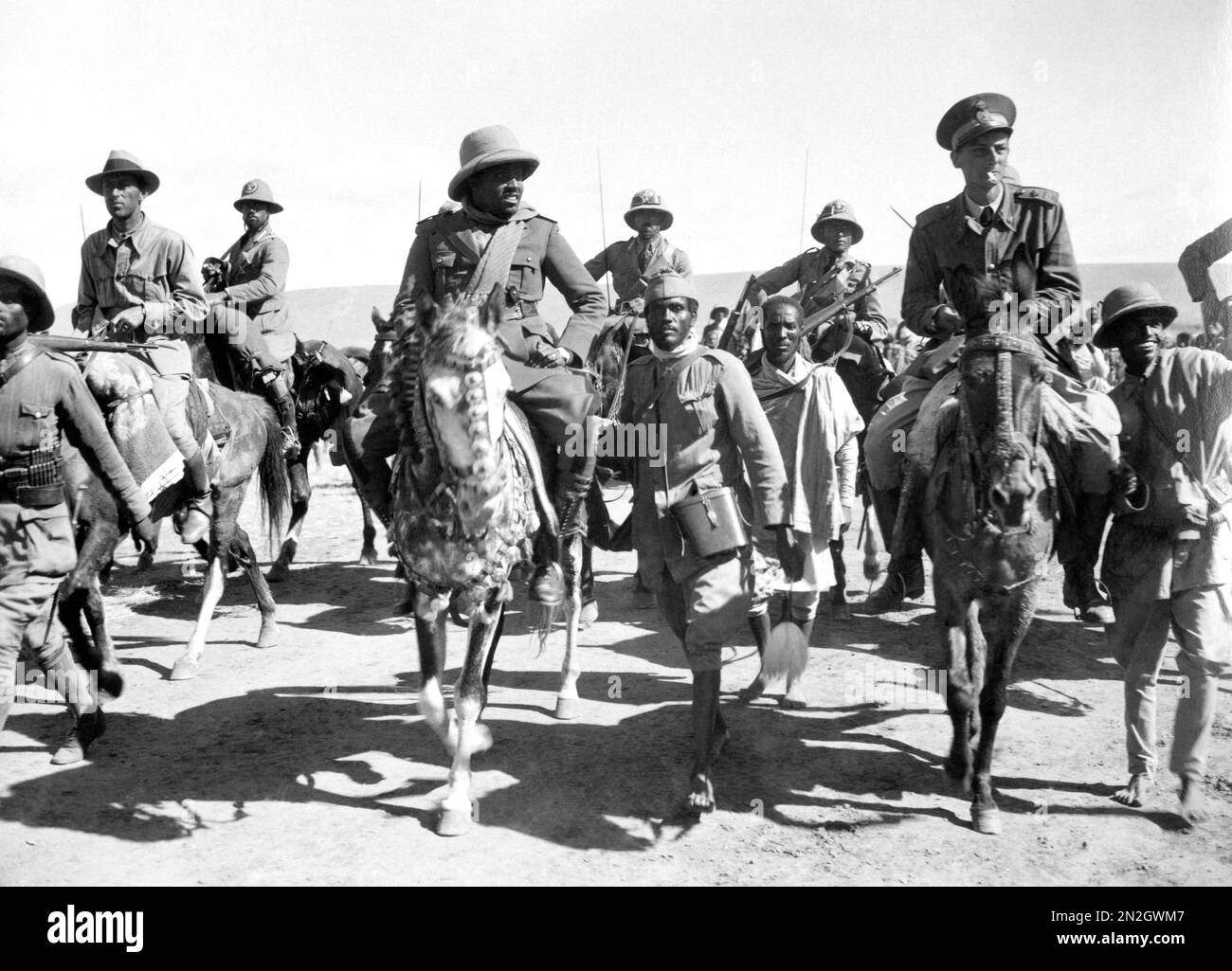 Haile Selassie Gugsa, grandson of Emperor Yohannes, entering the city ...