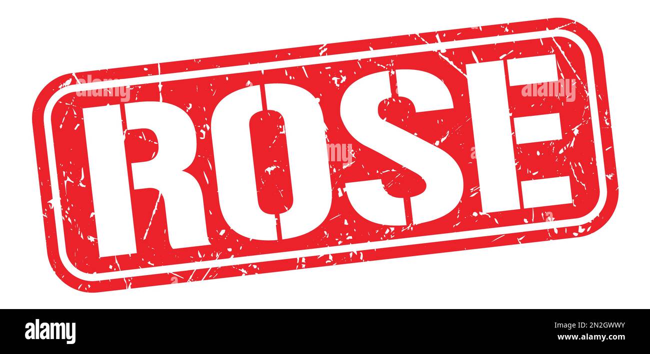 ROSE text written on red grungy stamp sign Stock Photo - Alamy