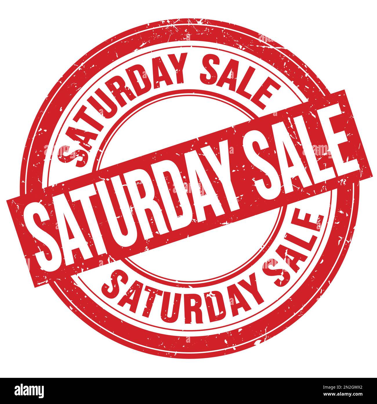 SATURDAY SALE text written on red round grungy stamp sign Stock Photo ...