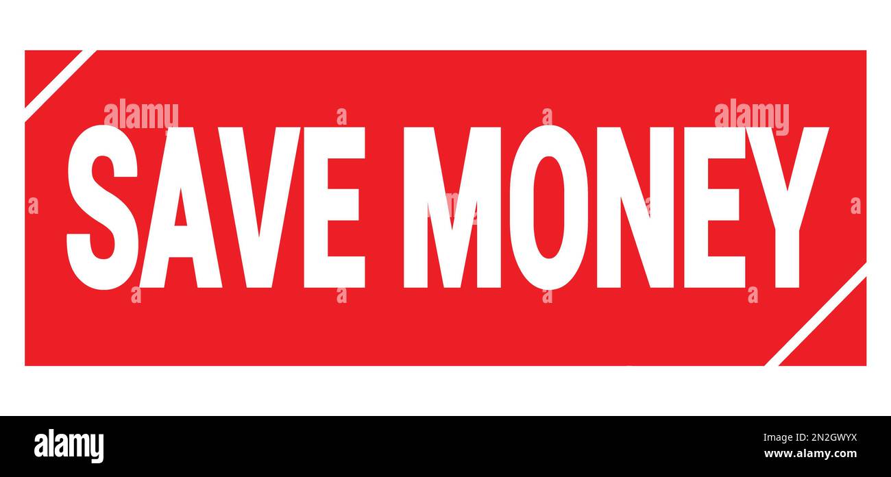 SAVE MONEY text written on red grungy stamp sign Stock Photo - Alamy