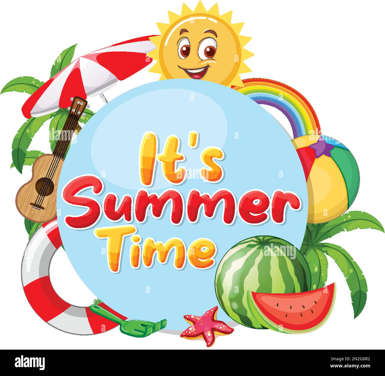 Its summer time logo template illustration Stock Vector Image & Art - Alamy
