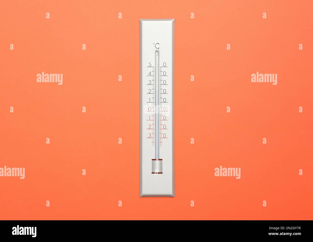 Weather thermometer on orange hi-res stock photography and images - Alamy