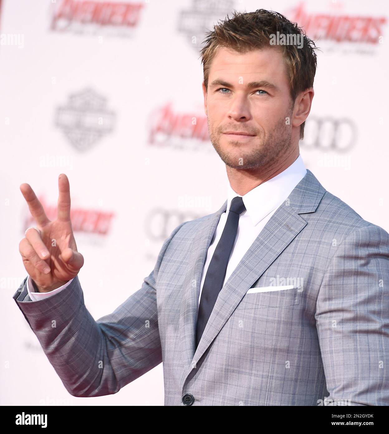 Chris Hemsworth arrives at the Los Angeles premiere of "Avengers: Age ...