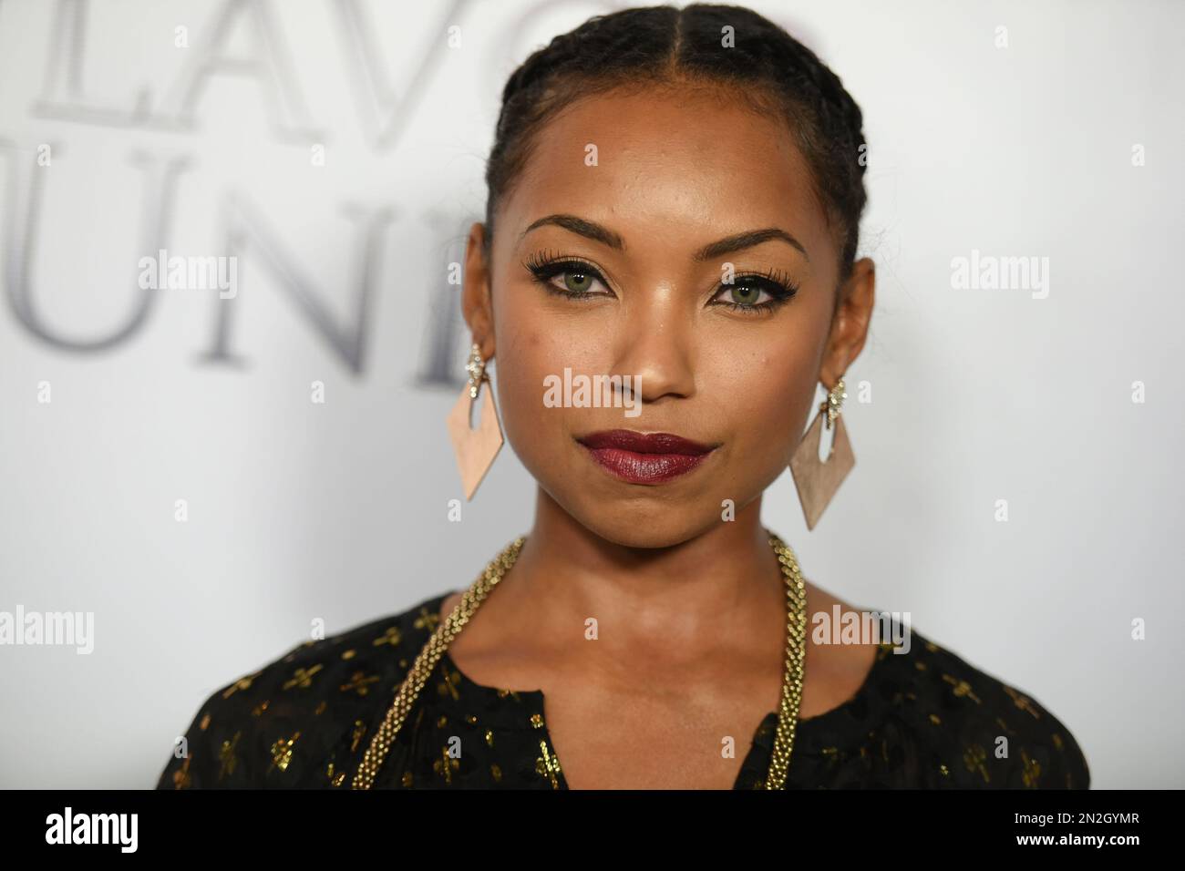 Logan Browning arrives at the LA Premiere Of "Brotherly Love" held at ...
