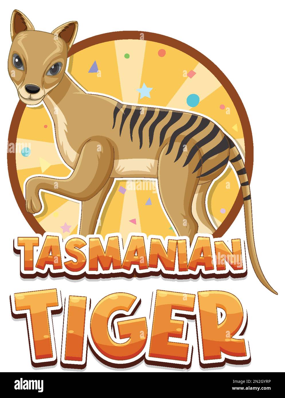 Tasmanian tiger extinction animal illustration Stock Vector Image & Art ...