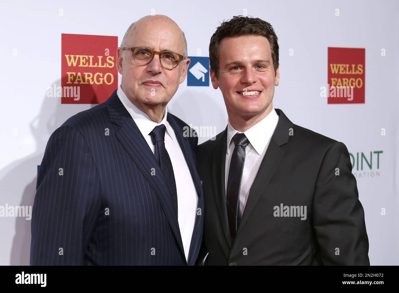 From left, Jeffrey Tambor and Jonathan Groff attend the Point ...