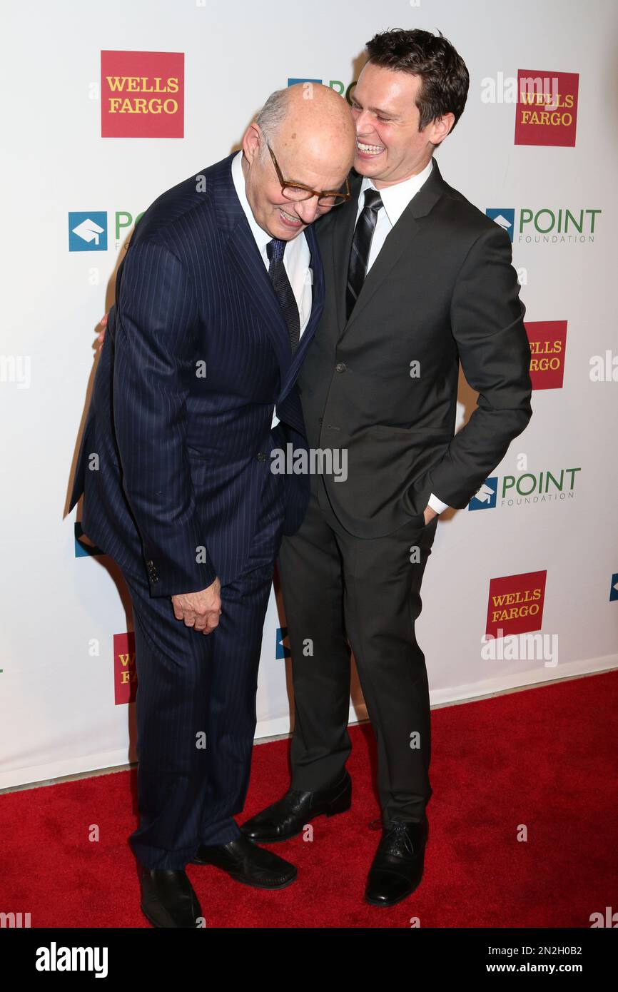 From left, Jeffrey Tambor and Jonathan Groff attend the Point ...