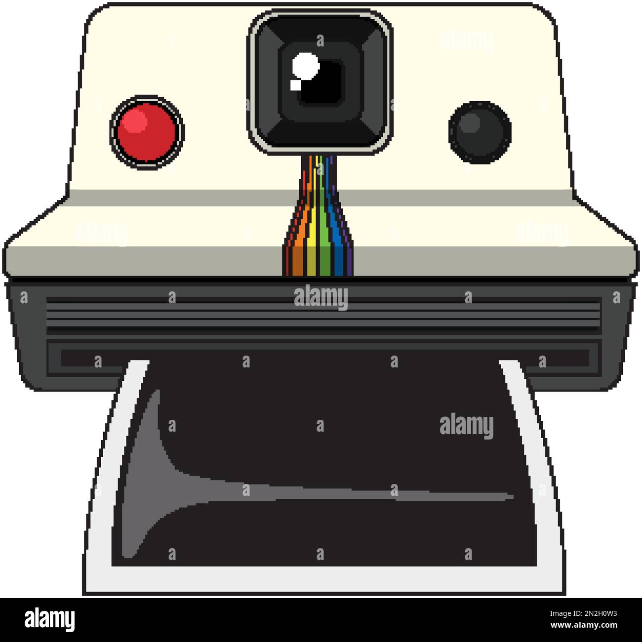 Polaroid camera on white background illustration Stock Vector Image ...