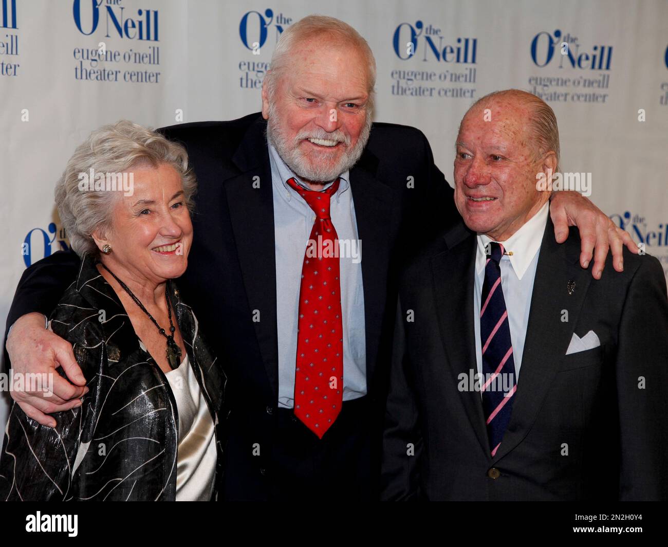Betsy White, from left, Brian Dennehy and George C. White attend the ...