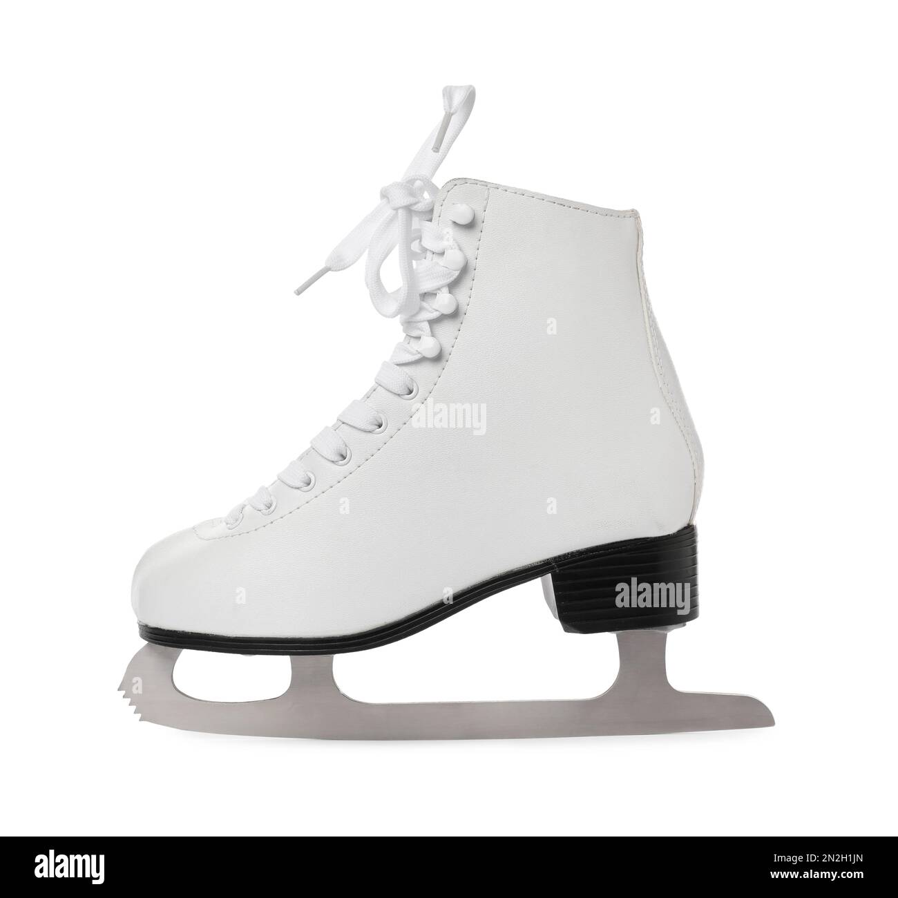 Stylish figure ice skate isolated on white Stock Photo - Alamy