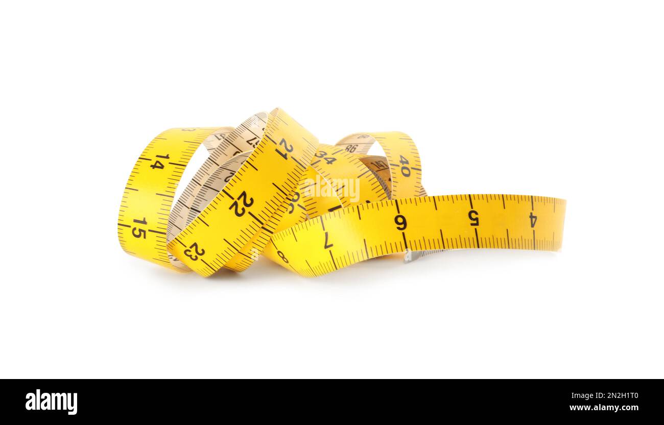 New yellow measuring tape Cut Out Stock Images & Pictures - Alamy