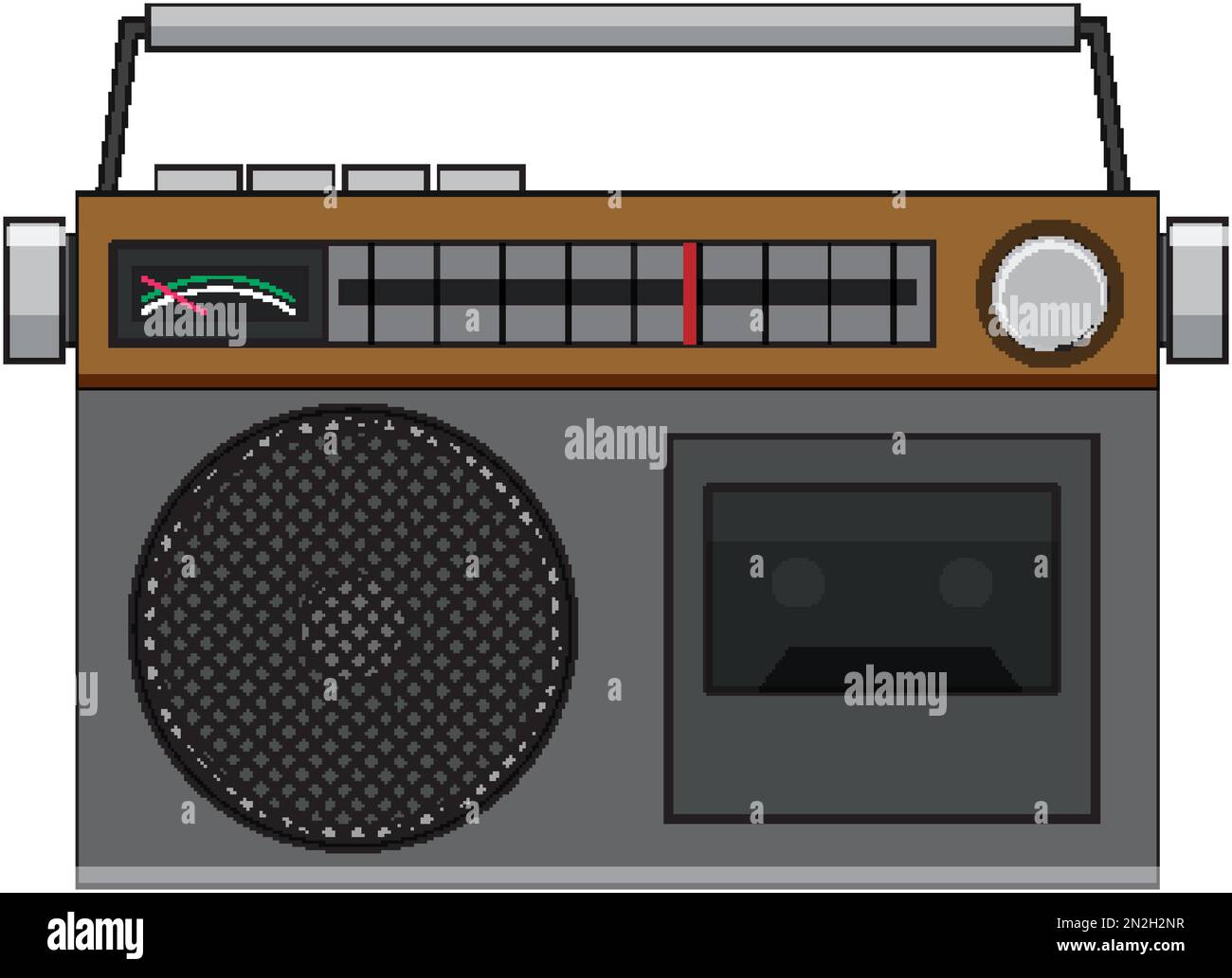 Retro radio on white background illustration Stock Vector Image & Art ...