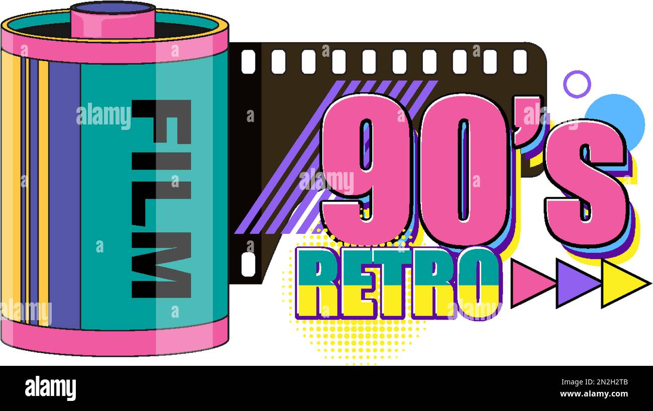 90s retro banner template illustration Stock Vector Image & Art - Alamy