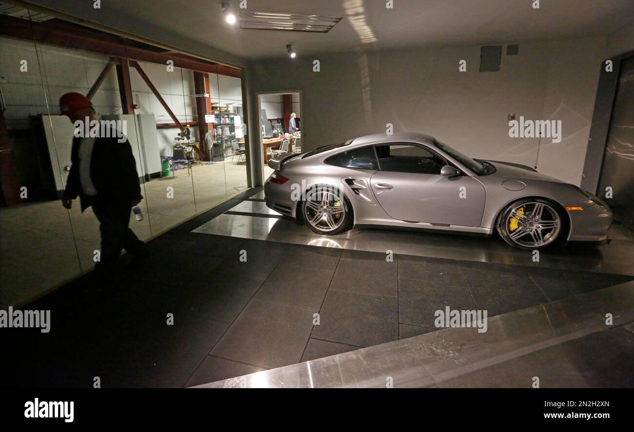 In this Tuesday, March 3, 2015 photo, a Porsche Panamera Turbo is used ...