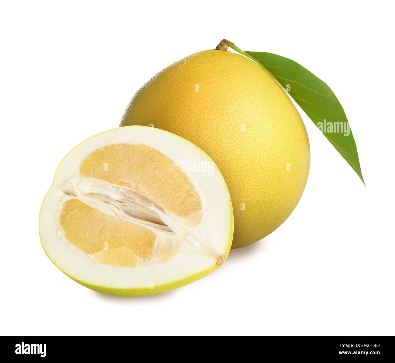 Whole sliced pomelo Cut Out Stock Images & Pictures - Alamy