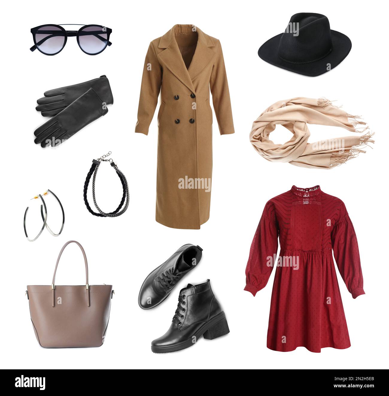 Stylish Collage With Modern Clothes, Gloves And Other Accessories For ...