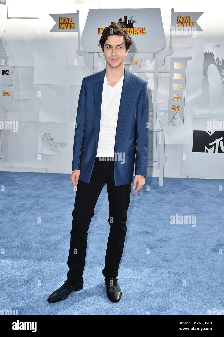 Nat Wolff arrives at the MTV Movie Awards at the Nokia Theatre on ...