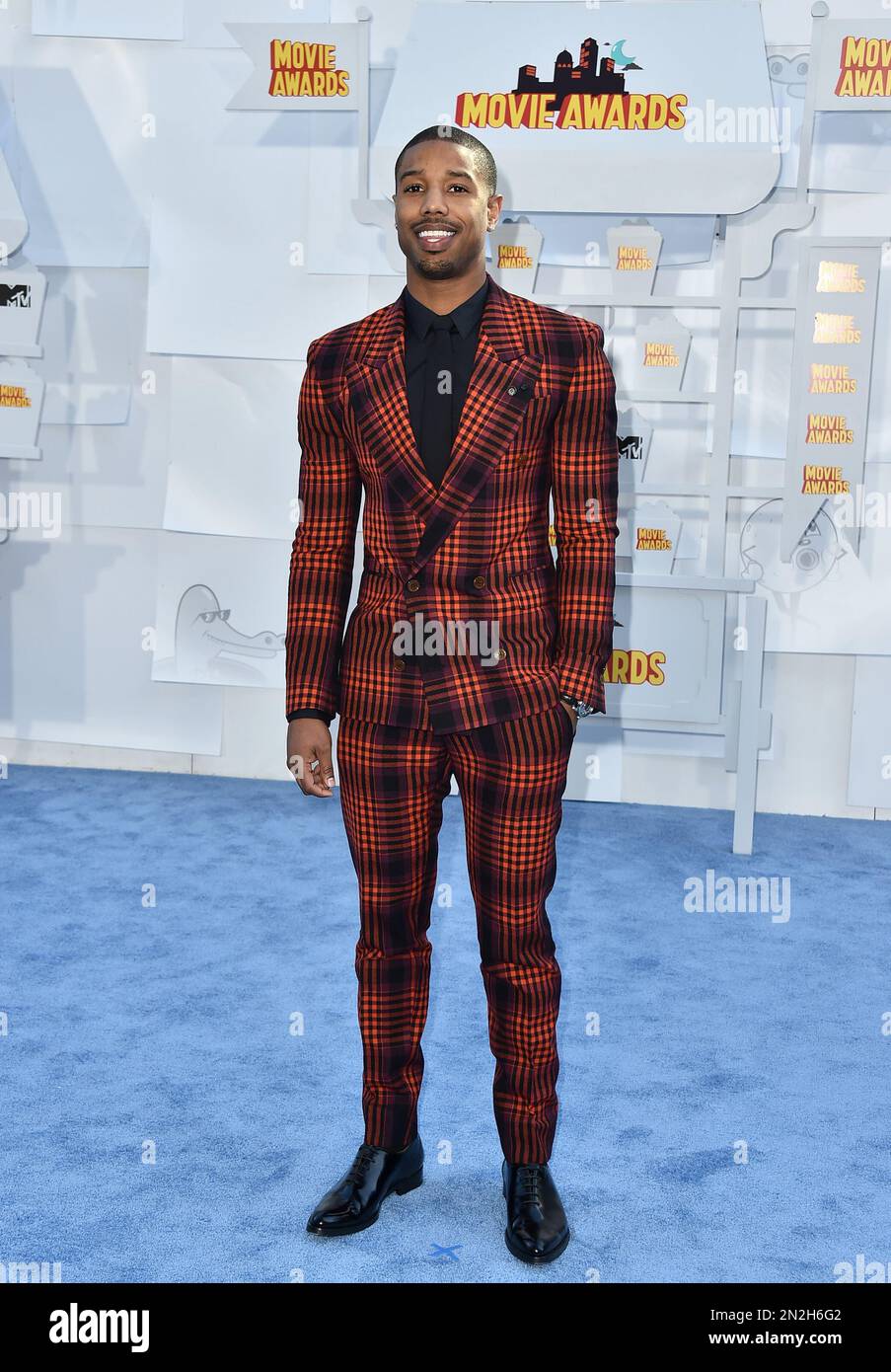 Michael B. Jordan arrives at the MTV Movie Awards at the Nokia Theatre ...