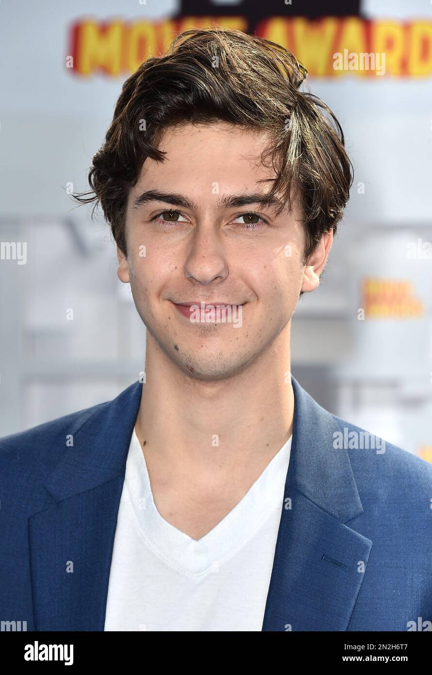 Nat Wolff arrives at the MTV Movie Awards at the Nokia Theatre on ...