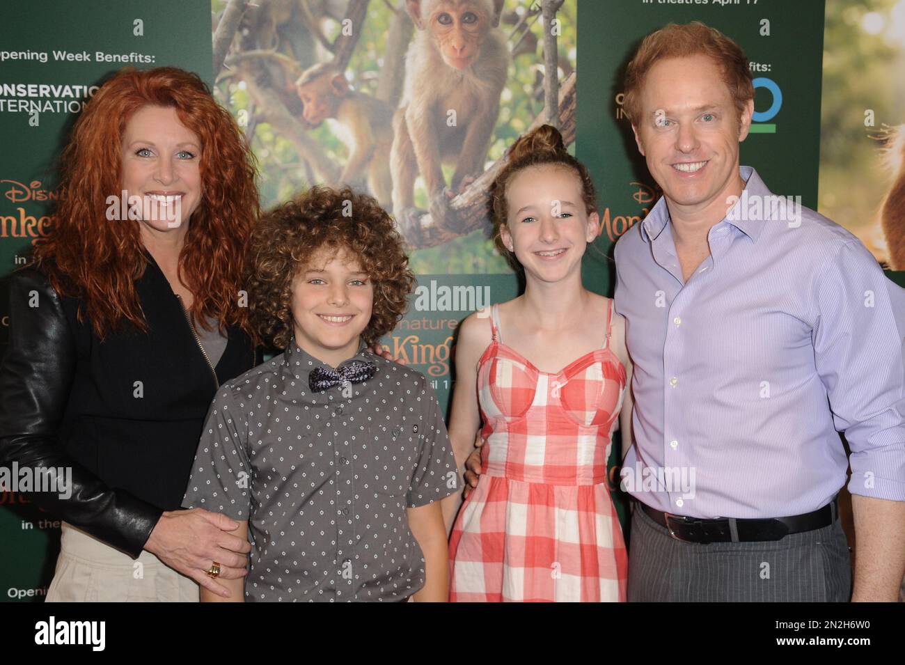 Actress Lisa Akey, from left, Django Sbarge, Gracie Sbarge, and actor ...