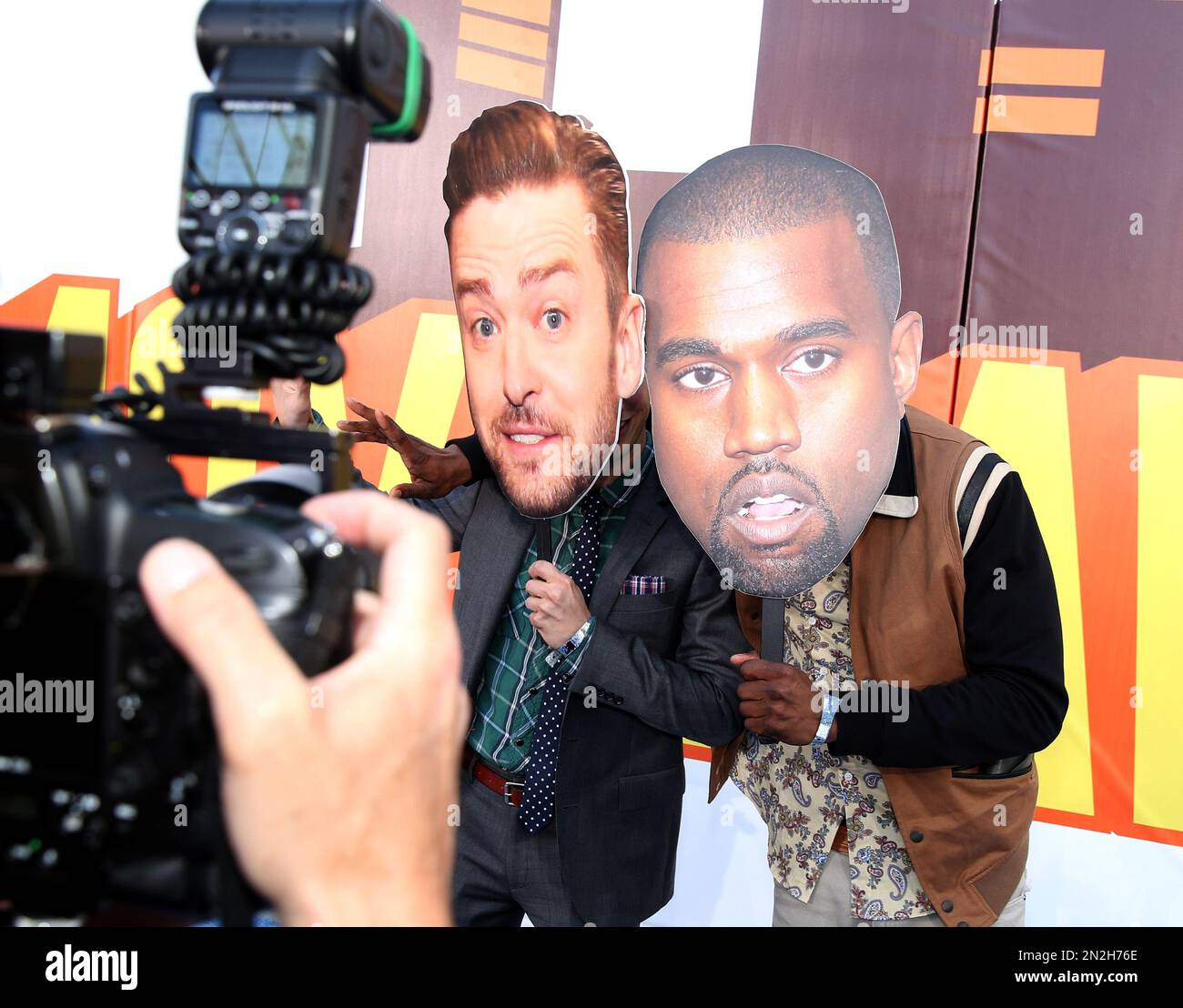 David Magidoff, left, and Derek Gaines arrive at the MTV Movie Awards ...