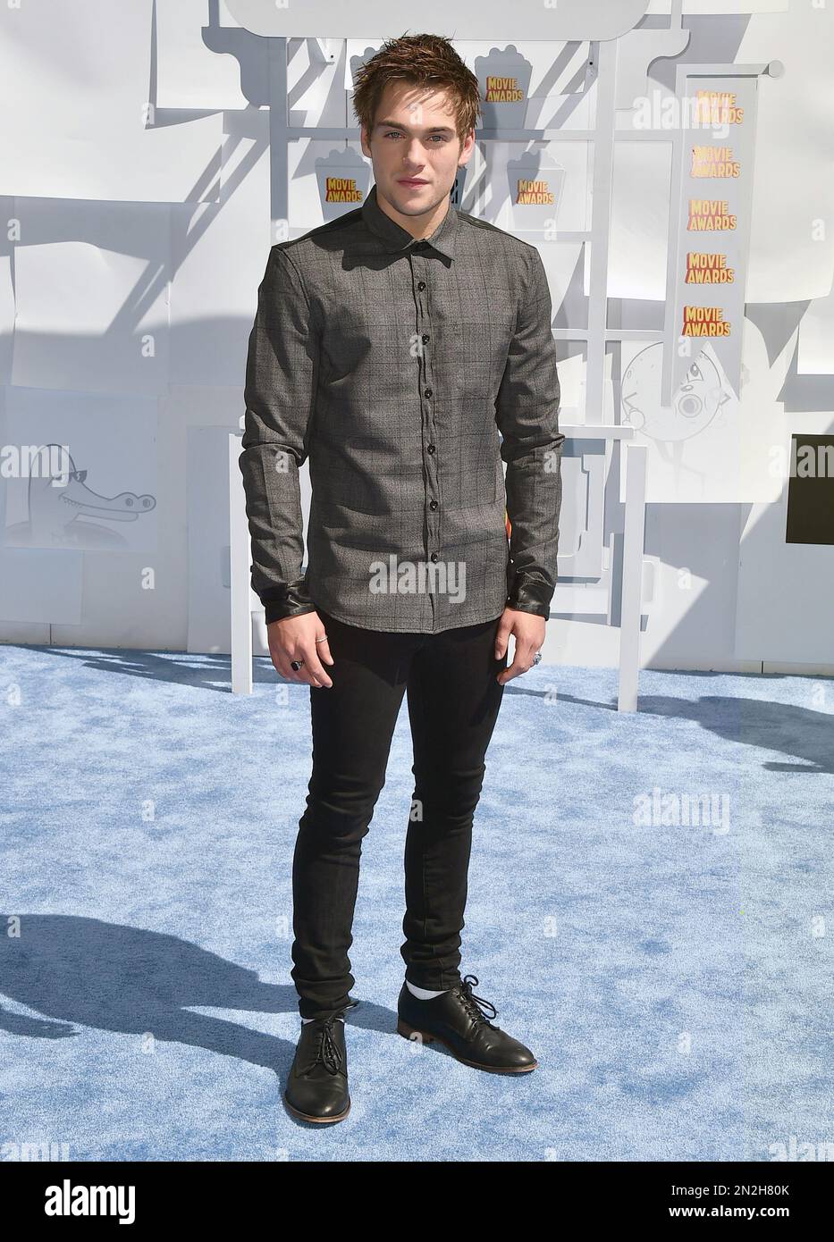 Dylan Sprayberry arrives at the MTV Movie Awards at the Nokia Theatre ...