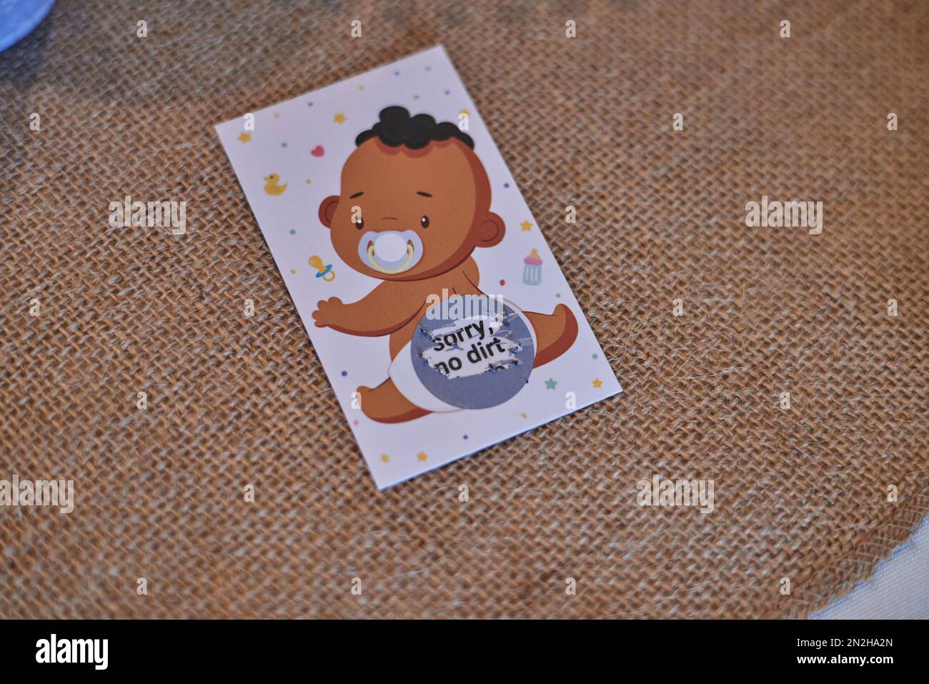 A card with newborn baby design Stock Photo - Alamy