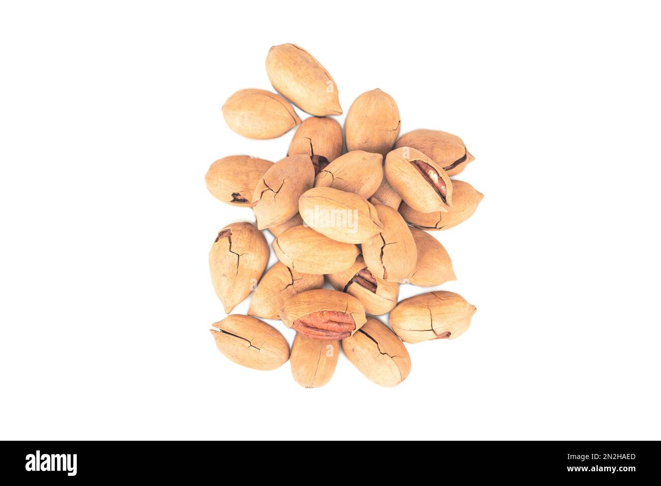 Scattered pecans in shell Cut Out Stock Images & Pictures - Alamy