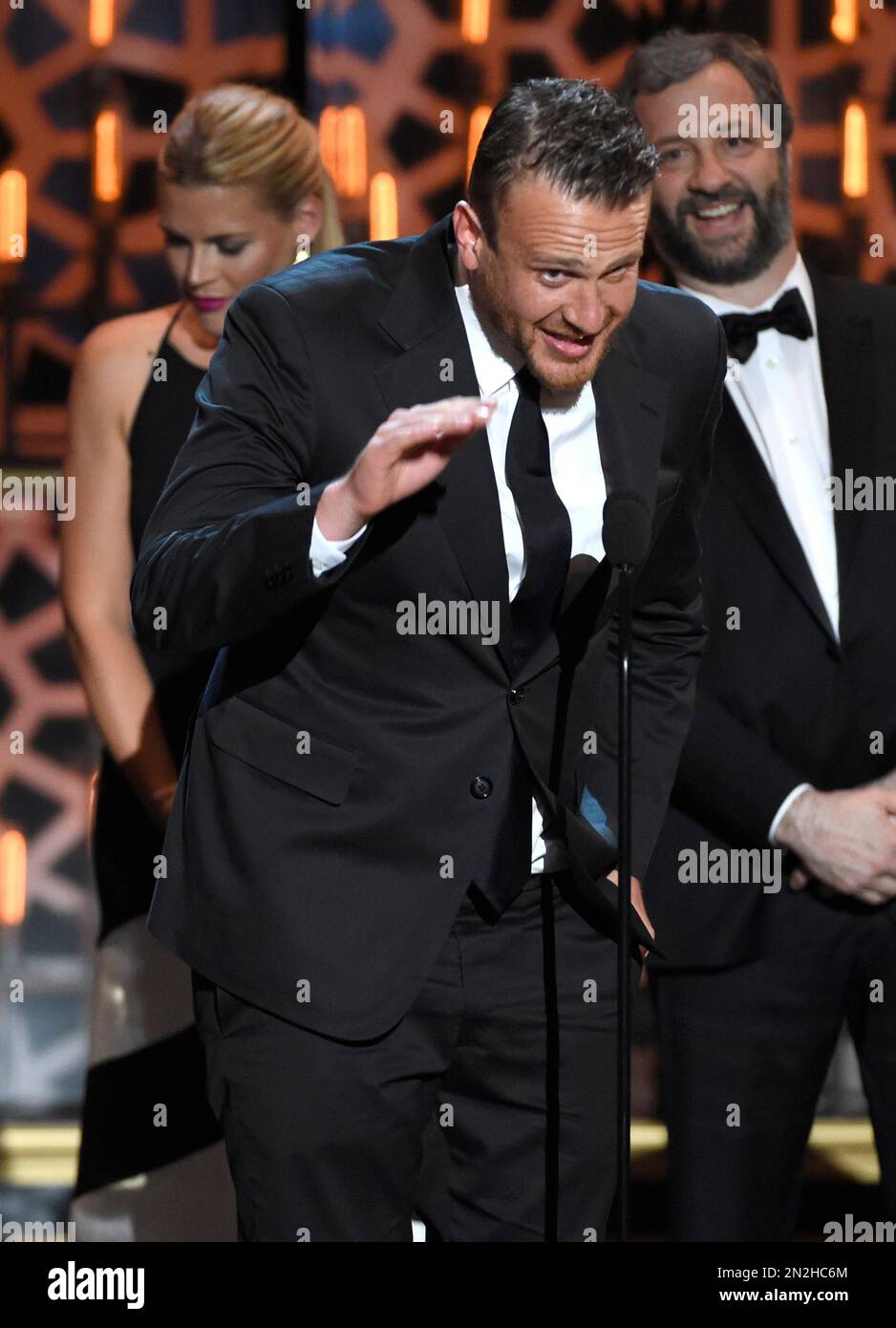 Jason Segel and the cast of "Freaks & Geeks" accept an award in honor ...