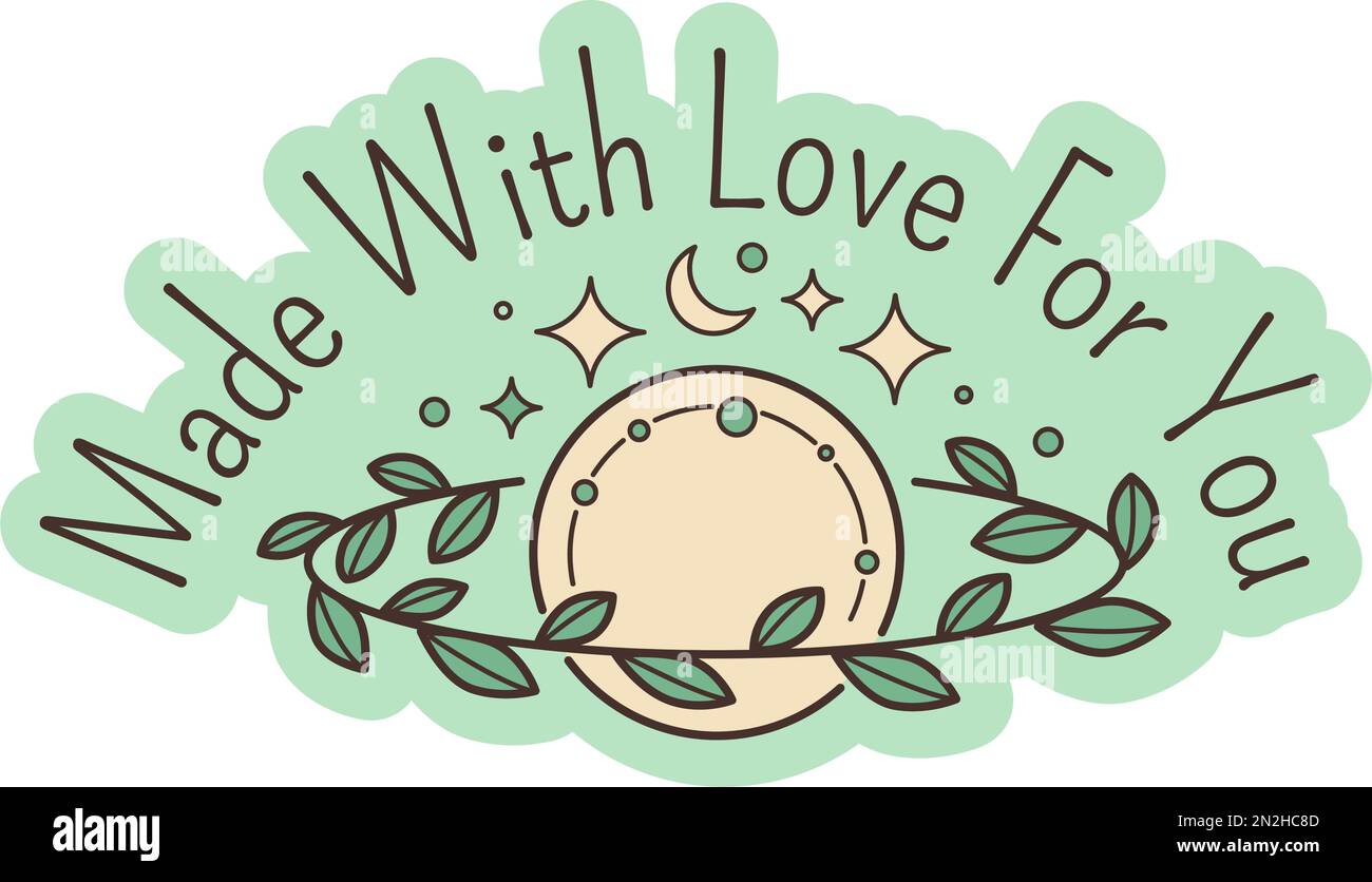 Made with love for you, label for product vector Stock Vector Image ...