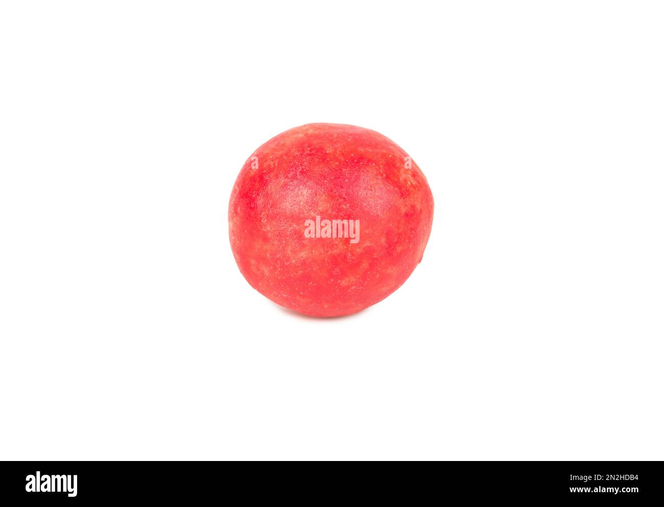 Red hazelnut candy in chocolate isolated on white background Stock ...