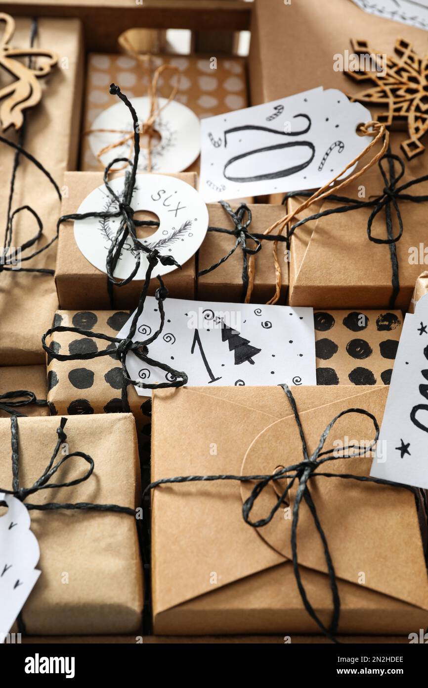 Advent calendar set hi-res stock photography and images - Alamy