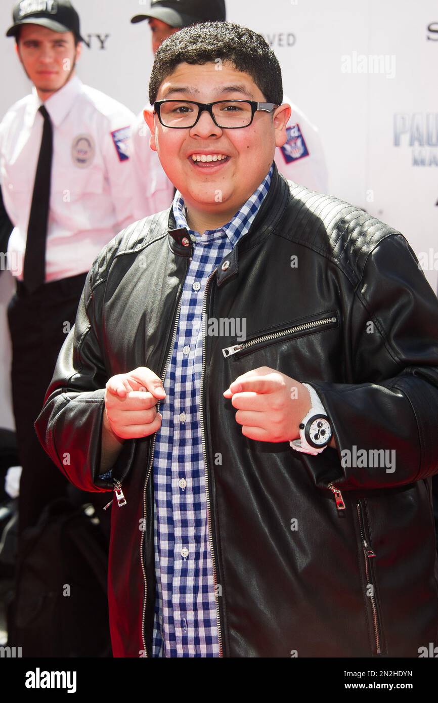 Rico Rodriguez arrives to the premiere of "Paul Blart: Mall Cop 2" at ...