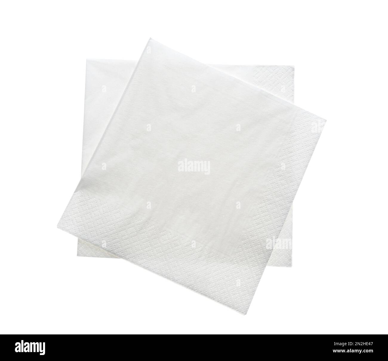Clean paper tissues on white background, top view Stock Photo - Alamy