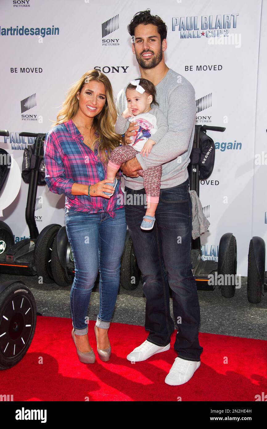 Jessie James and Eric Decker attend the premiere of "Paul Blart: Mall ...