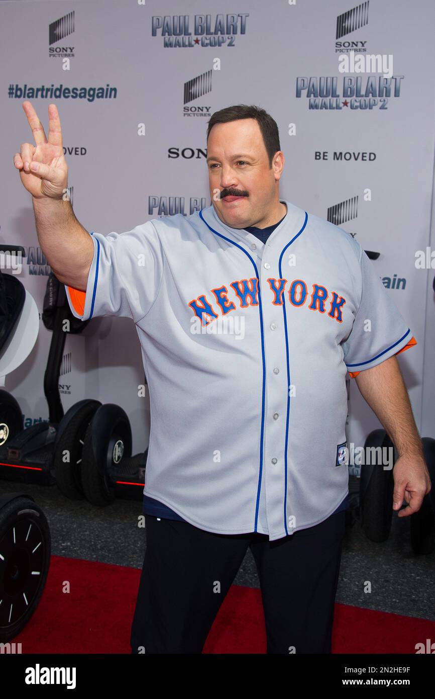 Kevin James attends the premiere of "Paul Blart: Mall Cop 2" at AMC ...