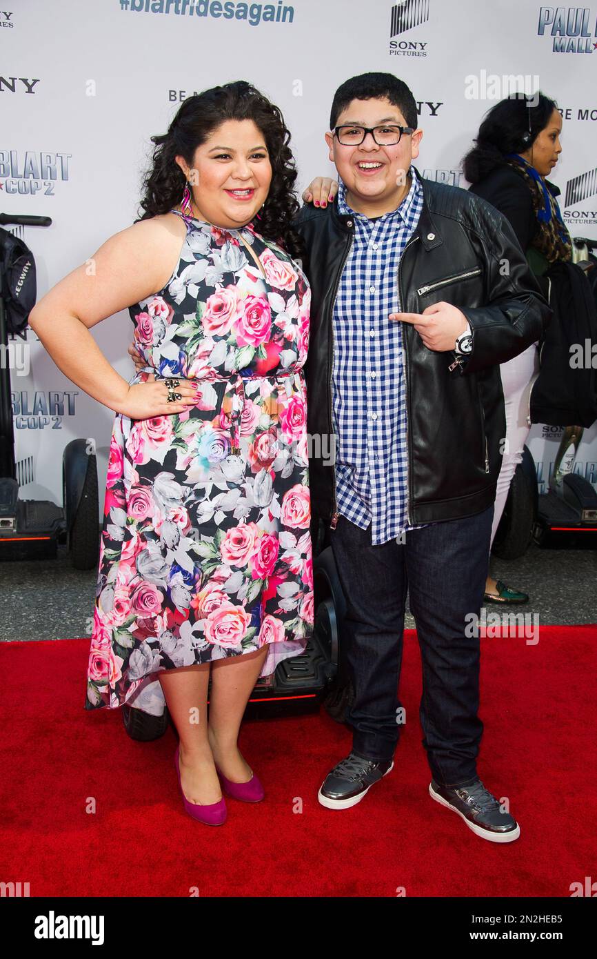 Raini Rodriguez and Rico Rodriguez attend the premiere of "Paul Blart ...