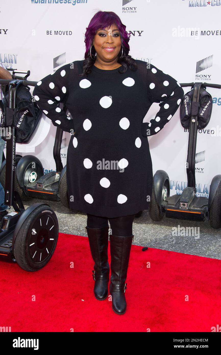 Loni Love attends the premiere of "Paul Blart: Mall Cop 2" at AMC Loews ...