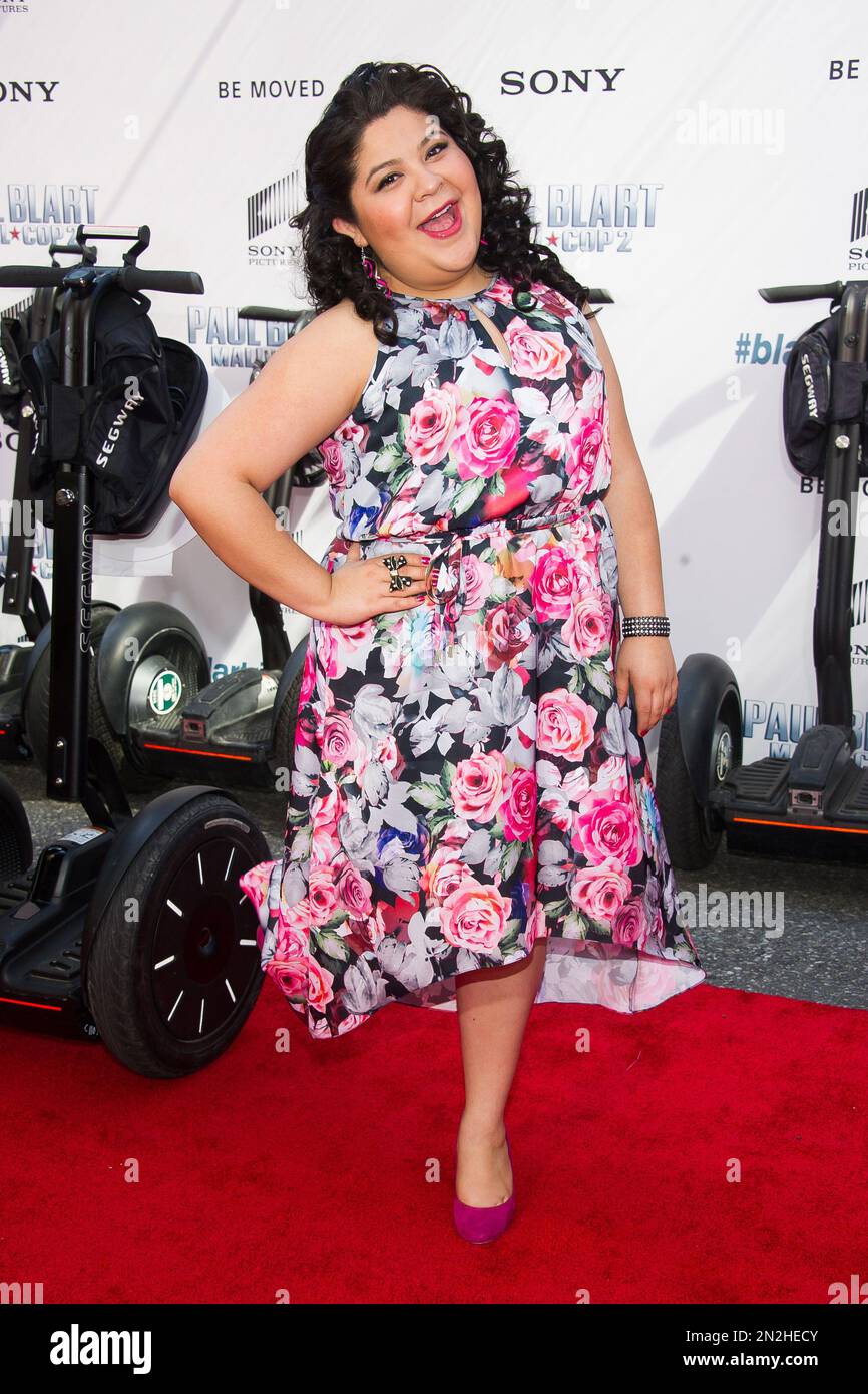 Raini Rodriguez attends the premiere of "Paul Blart: Mall Cop 2" at AMC ...