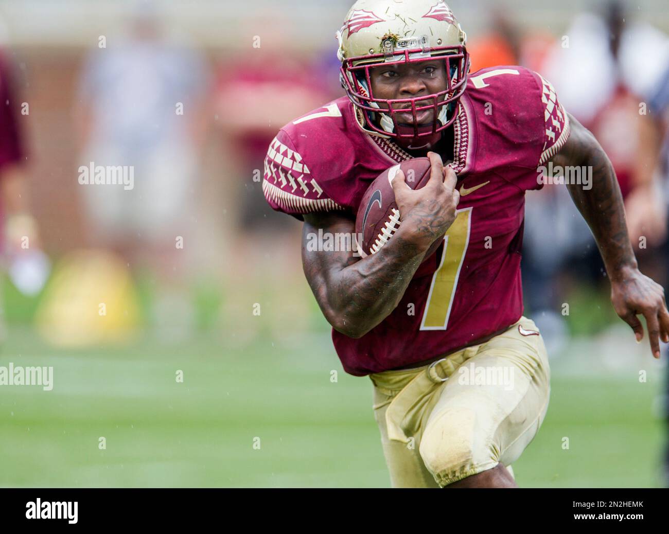 Florida State running back Mario Pender heads upfield in the first half ... Florida State running back Mario Pender heads upfield in the first half ...