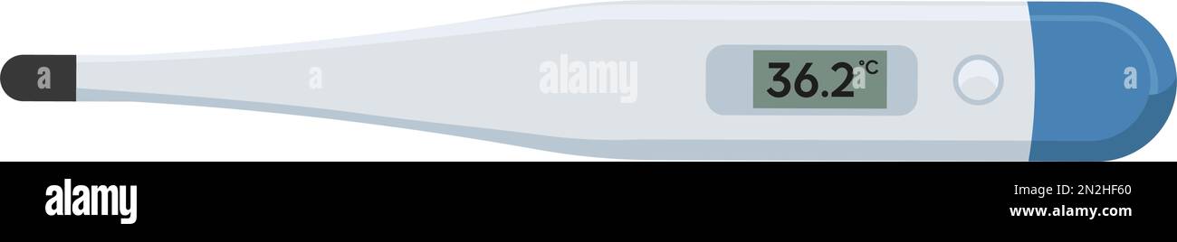 Thermometer showing body temperature tool, vector Stock Vector Image ...