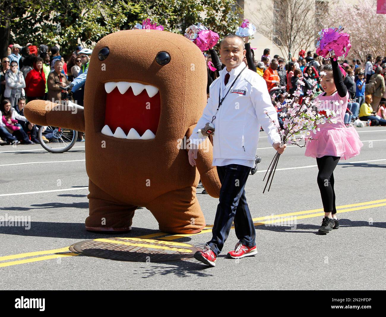 IMAGE DISTRIBUTED FOR NHK WORLD TV - NHK World mascot Domo walks in the ...