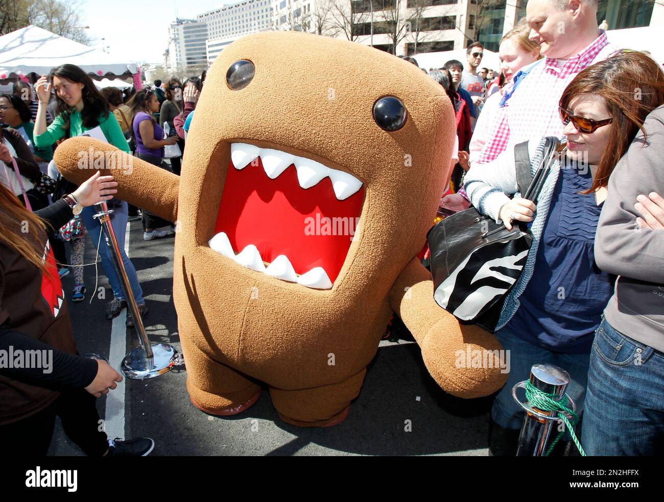 IMAGE DISTRIBUTED FOR NHK WORLD TV - NHK World mascot Domo poses with ...