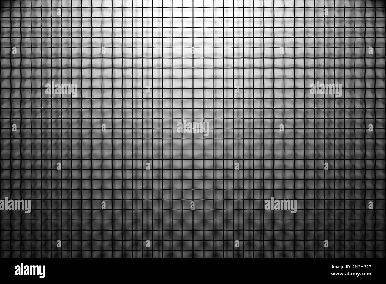 3D illustration silver metal mesh. Bright contrast color hand drawn ...