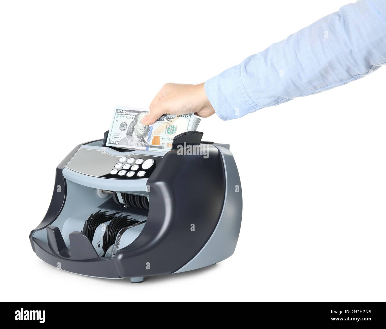 Counting dollars hand money counter hi-res stock photography and images ...