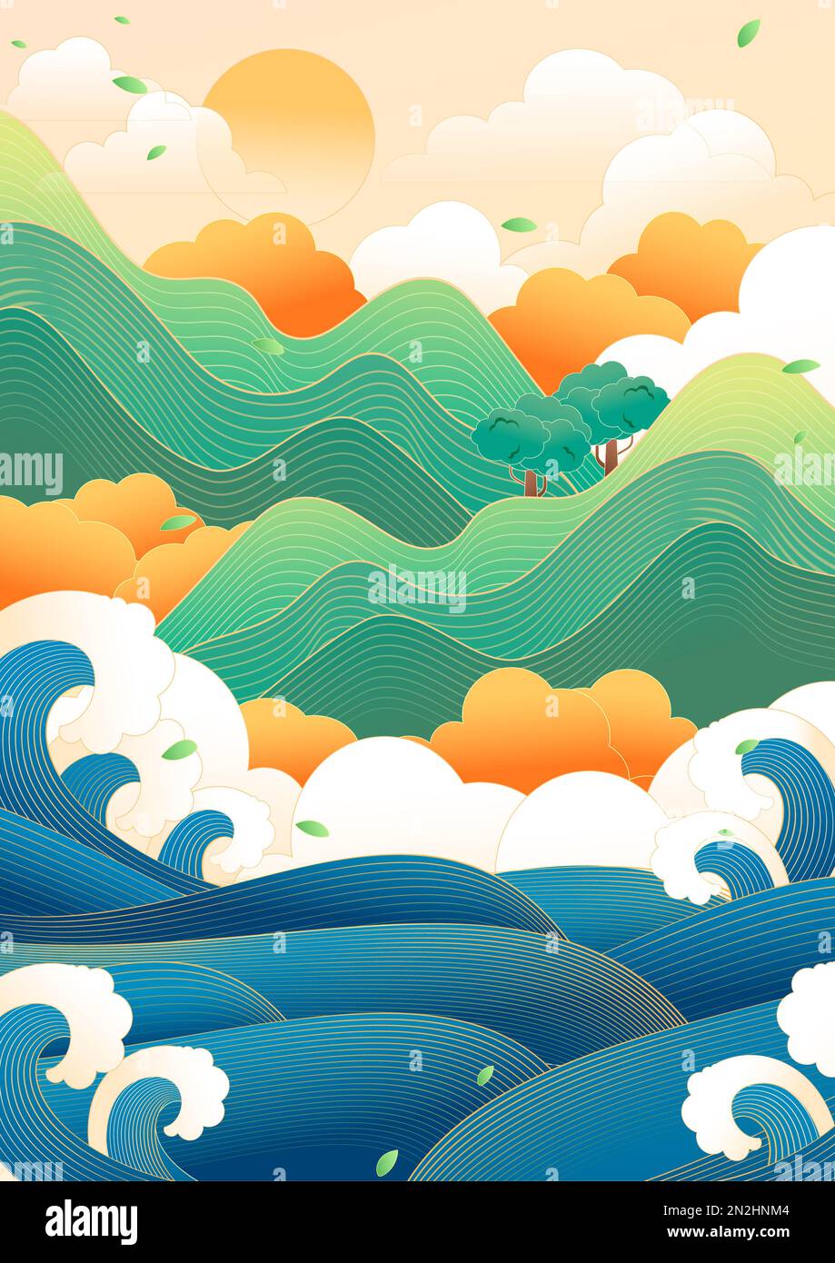 Traditional chinese drawing of storm hi-res stock photography and ...