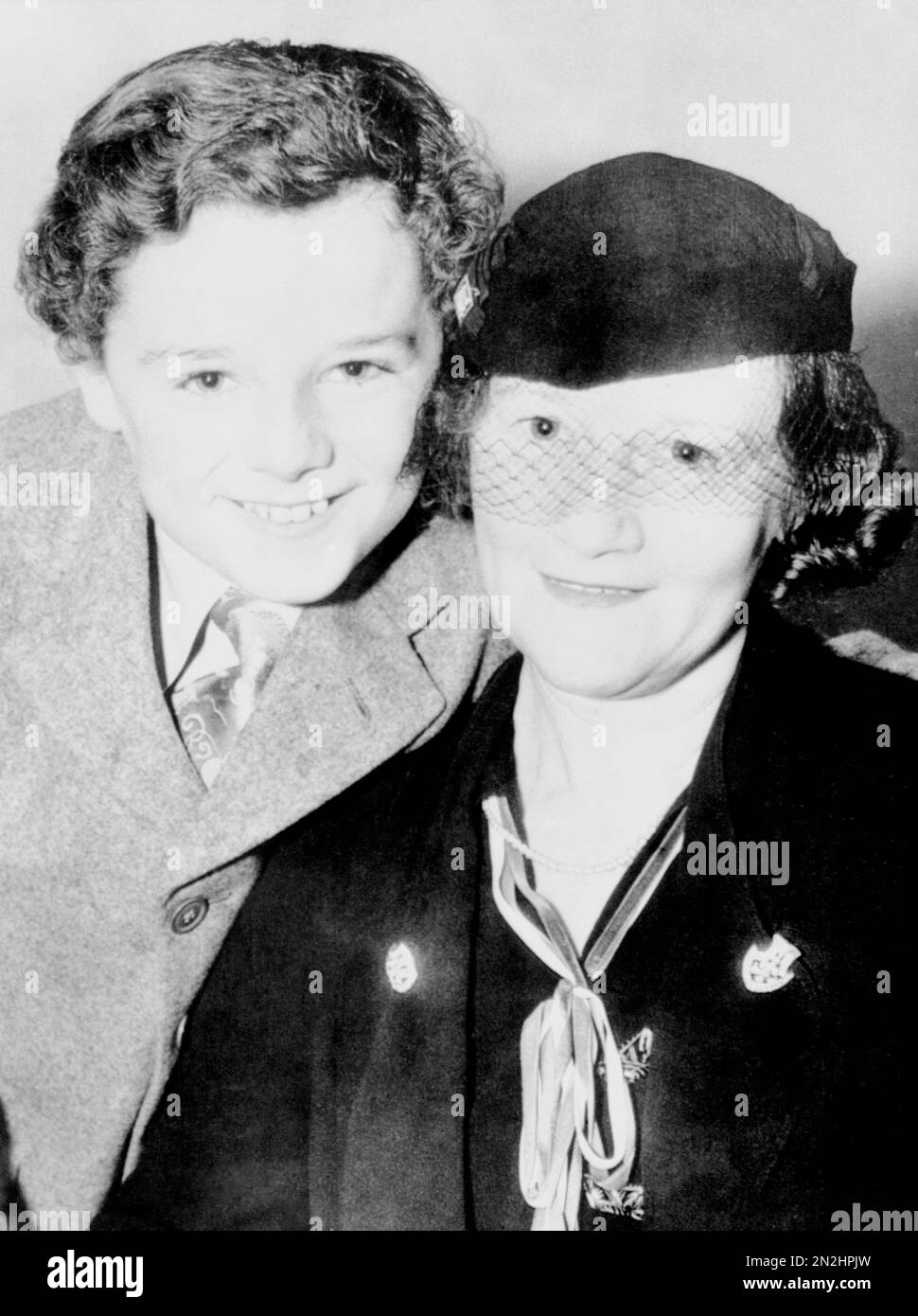 British child actor Freddie Bartholomew with his aunt, Millicent Mary ...